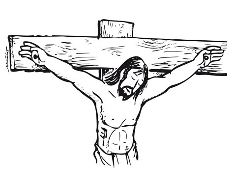 Desenho De Jesus Crucificado Para Colorir Tudodesenhos