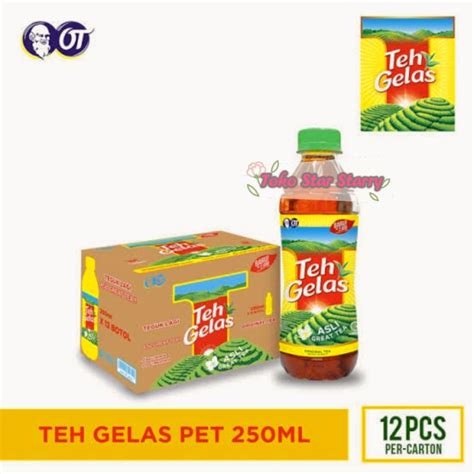 Jual Teh Gelas Botol 250 Ml 350 Ml 1 Dus Isi 12 Pcs Teh Gelas Botol