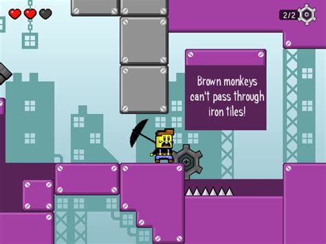 Play It S Raining Monkeys Game Free Online Monkey Platforming Video