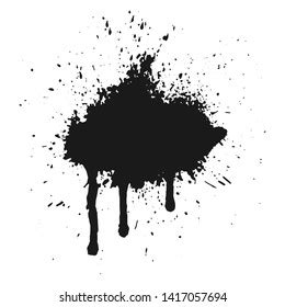 Abstract Splatter Black Color Background Paint Stock Vector Royalty
