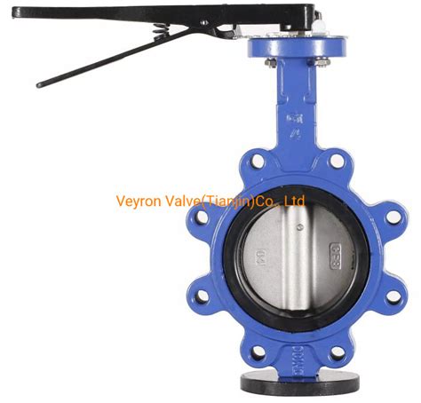 Wafer Type Butterfly Valve Pn16 Cast Iron Body Ductile Iron Nickel
