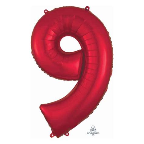 CHIFFRES EN BALLON MYLAR ROUGE 34 POUCES Fête pour emporter