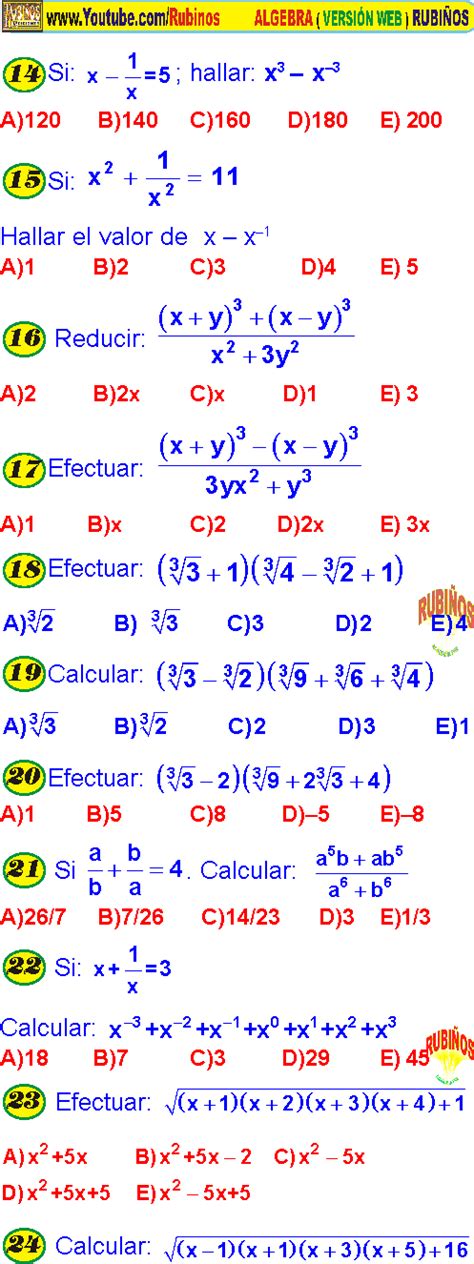 PRODUCTOS NOTABLES EJERCICIOS RESUELTOS
