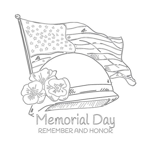 Printable USA Memorial Day Coloring Page Mimi Panda Worksheets Library