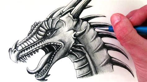 How To Draw A Dragon Easy Step By Step For Beginners Rock Draw