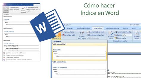 Insertar Indice En Word
