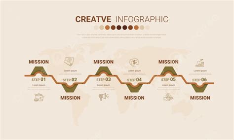 Timeline Infographic Template With 6 Options Graph Infographics
