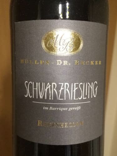 Muller Dr Becker Schwarzriesling Barrique Gereift Vivino Australia