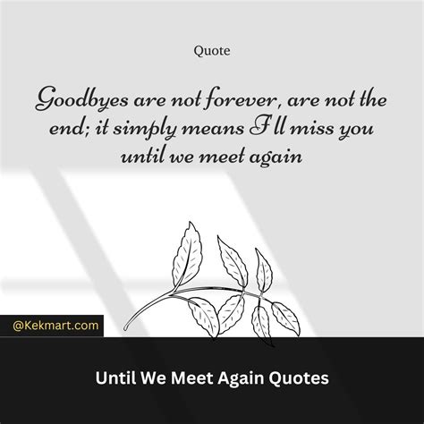 Until We Meet Again Quotes Heartfelt Quotes For Saying Goodbye Kekmart