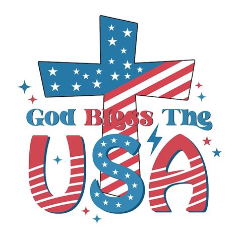God Bless America Clipart With Cross