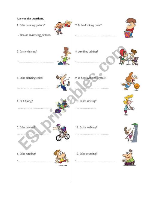 Present Continuous Yes No Questions ESL Worksheet By Say Ok