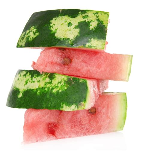 Premium Photo Slices Of Watermelon Isolated On White