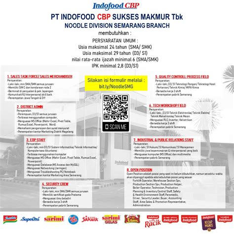 Lowongan Kerja Pt Indofood Cbp Sukses Makmur Tbk Ucac Usm