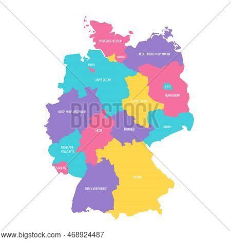 Germany Political Map Vector Photo Free Trial Bigstock
