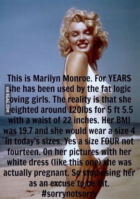 Marilyn Monroe Was Not Fat 9gag