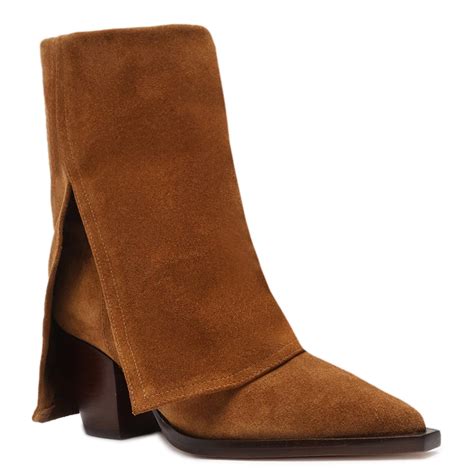 Bota Camurça Cano Médio Capa Georgia Arezzo Marrom