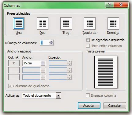 PROFUNDIZACIÓN EN WORD Crear columnas en Word