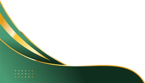 Green Gold Abstract Curve Border Or Gold Corner Border Png