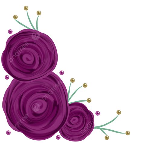 Magenta Flowers White Transparent Sweet Magenta Flower Rose