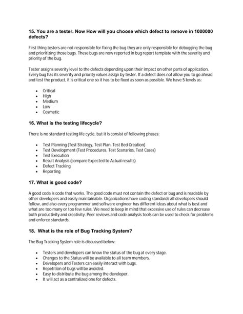 qa interview questions and answers