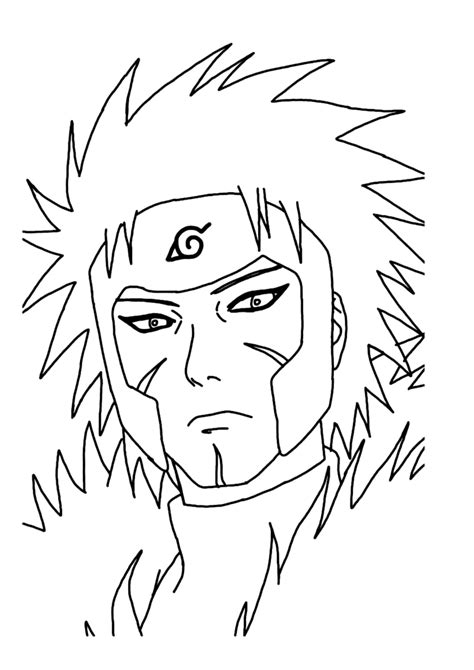 Hashirama Retrato Para Colorir Imprimir Desenhos
