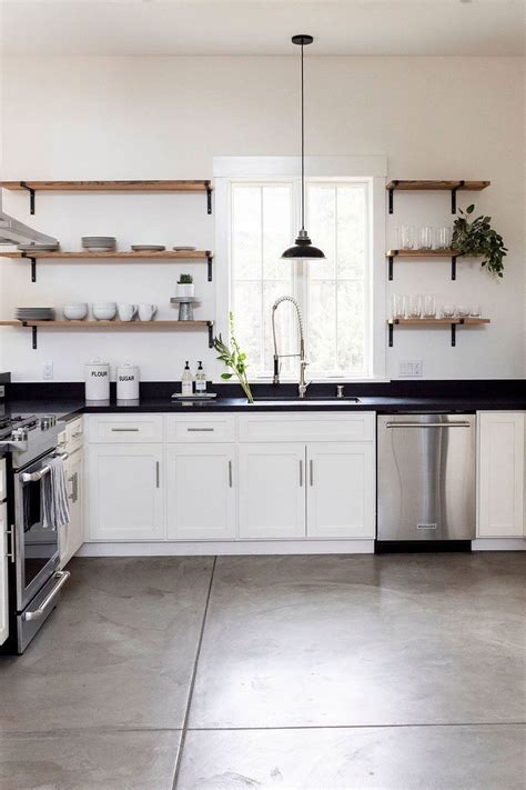 54 White Cabinet Black Countertop Inspiring Look Cabinets Artofit