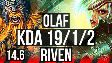 OLAF Vs RIVEN TOP 19 1 2 9 Solo Kills 67 Winrate Legendary KR