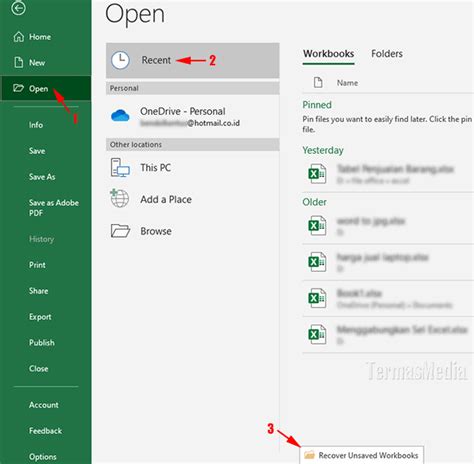 Cara Mengembalikan Ms Excel Yang Hilang