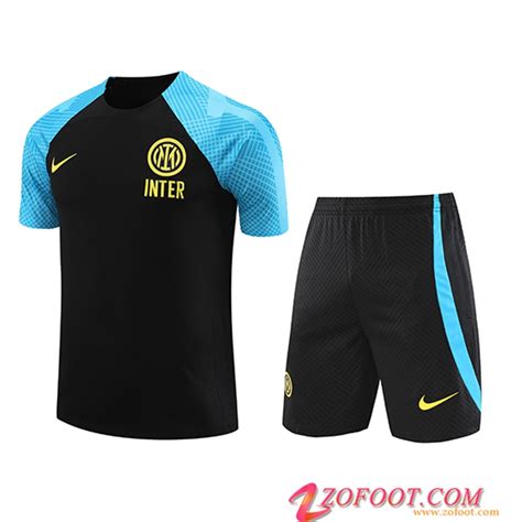 Créer Un Ensemble Training T Shirts Shorts Inter Milan Noir 2023 2024