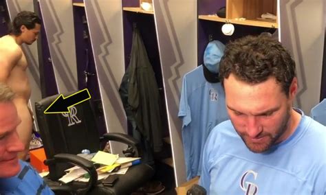 Baseballer Caught Naked During Locker Room Interview Spycamfromguys