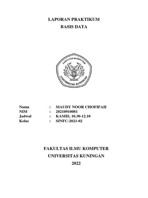 laporan praktikum basis data modul 10 pdf