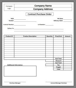 Ready To Use Purchase Order Template MSOfficeGeek