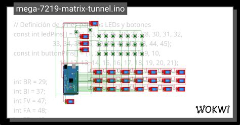 Mega 7219 Matrix Tunnel Ino Copy 3 Wokwi ESP32 STM32 Arduino
