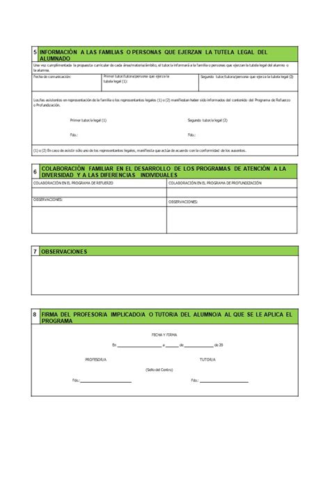 LOMLOE Modelo de Programa de Atención a la diversidad y a las