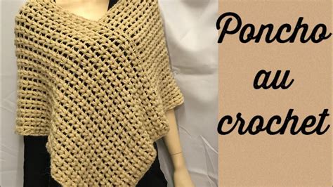 Poncho Andes Au Crochet Super Facile YouTube Modele Poncho Tricot
