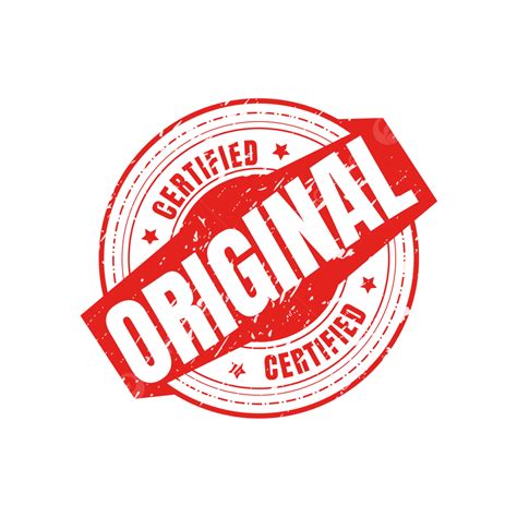 Red Original Certified Product Rubber Stamp Vector Original Stamp