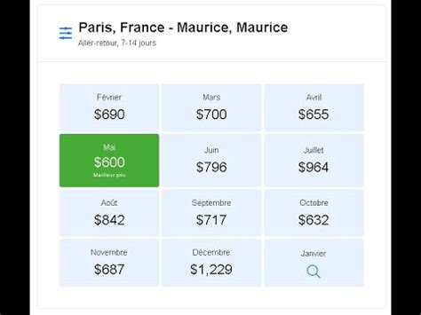 Quelle est la période la moins chère pour venir à Maurice YouTube