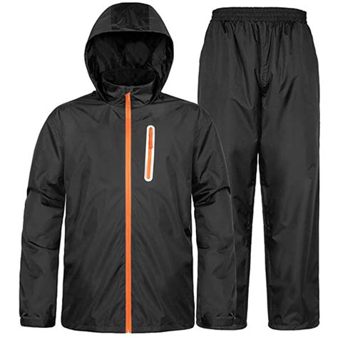 Jaezziy Impermeable Negro Hombre Motociclista Accesorios Para Moto