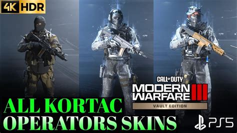 Kortac All Operators Skins Modern Warfare Vault Edition Operators
