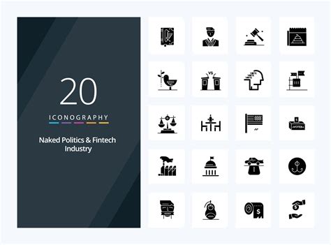 Naked Politics And Fintech Industry Solid Glyph Icon For
