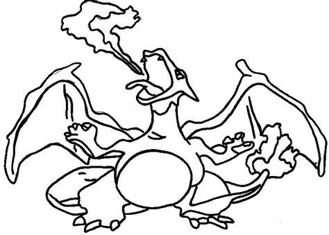 Desenho De Charizard Cuspindo Fogo Para Colorir Tudodesenhos