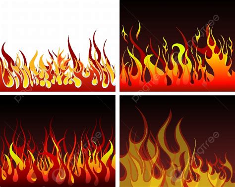 Gambar Set Latar Belakang Vektor Api Neraka Untuk Penggunaan Desain
