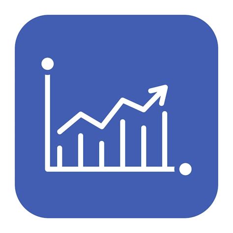Imagen vectorial del icono del gráfico de crecimiento se puede utilizar