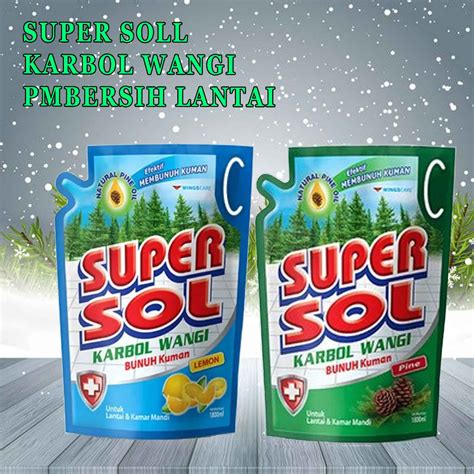 Jual Super Sol Karbol Wangi Pembersih Lantai 1800ml Shopee