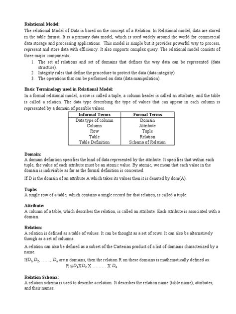 relational model pdf relational database relational model