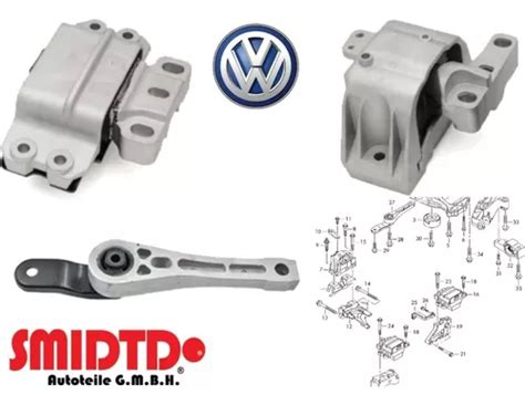 2 Soportes Motor 1 Transmision Volkswagen Jetta A6 2 0l Tdi