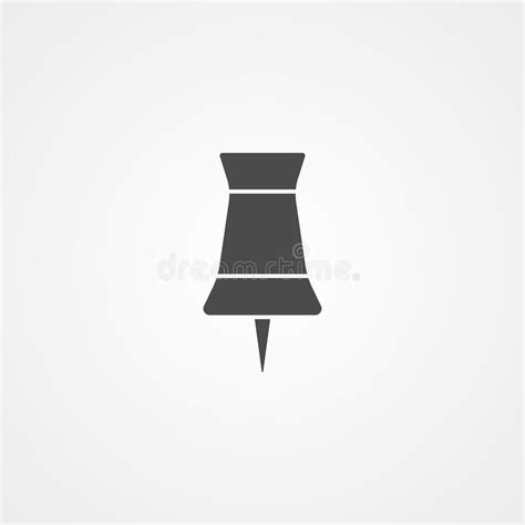 Empurre O S mbolo Do Sinal Do cone Do Vetor Do Pino Ilustração do