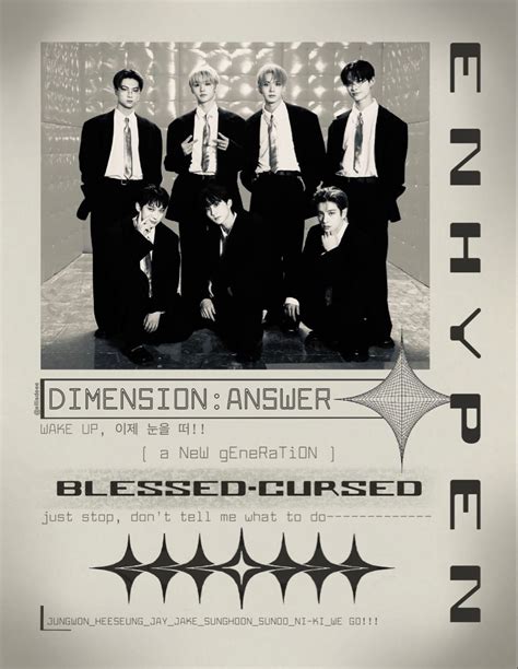 Enhypen Poster Print Printable Wall Poster Grunge Posters Poster
