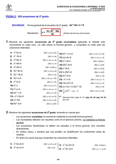Solution Ecuaciones De Segundo Grado Studypool