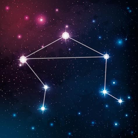 Premium Vector Libra Constellation In The Night Sky